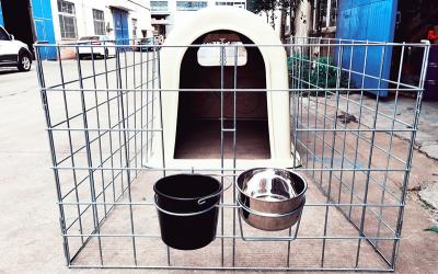 China Farm Use Dairy Calf Hutch Plastic Calf House 2200×1500×1550mm with 8mm Thickness PE Material for sale