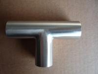 China Inox 304 Stainless Steel Equal Tee Pipe Fittings DN10-200 Food Grade SS304/SS316L Welding Connection for sale