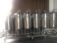 China 316L Stainless Steel Conical Beer Fermenter with Cooling Jacket - 6 Month Warranty, Custom Sizes Available for sale