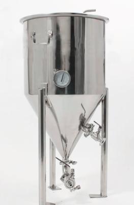 China Movable 7 Gallon Stainless Steel Conical Fermenter | 30L-1000L Capacity | SS304/SS316 Material for sale