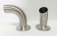 China Sanitary Stainless Steel 90 Degree Elbow Butt Weld Ferrule Clamp DN15 to DN300 for sale