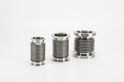 China SS304 KF16 High Vacuum Bellows Fittings Flexible Stainless Steel Hose -40°C to 180°C Temperature Range for sale