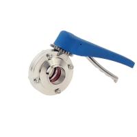 China Multi Position Stainless Steel Butterfly Valve 1-4 Inch Food Grade Manual Weld Clamp Thread for sale