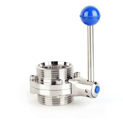 China SS304 Sanitary Butterfly Valve 2.5