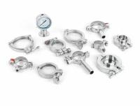 China Heavy Duty Stainless Steel Pipe Clamps Middle Type Single Pin Sanitary 1-4 Inch 30-300 Mesh for sale