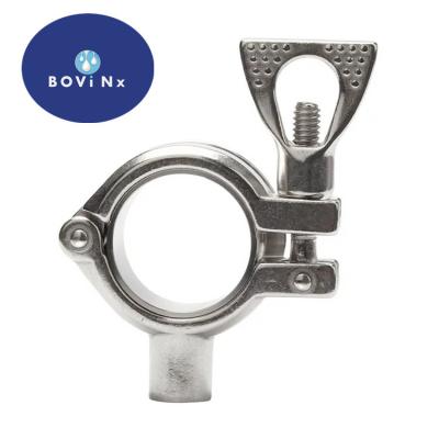 China Food Grade 304 Stainless Steel Sanitary Single Pin Clamp Pipe Fittings 1/2 to 17 Inch for sale