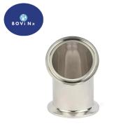 China Stainless Steel 304L Clamped 45 Degree Short Bend Elbow Pipe Fitting 1/2 to 6 Inch for sale