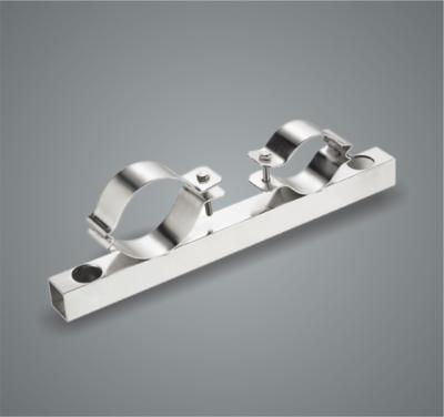 China Stainless Steel Equal Round Head Bracket with Clamp Connection and Mirror Polish Finish - 1 Year Warranty for sale