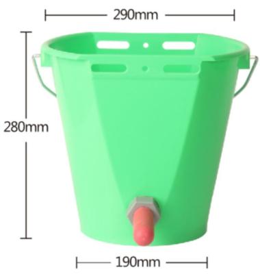 China Calf Bucket Feeder Euro Style with Nipple and Valve - 8L Capacity, 4mm PP Construction - HL-MP70 Model for sale