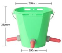 China Calf Feeding Bucket with Teat System - 8L Capacity, 4mm PP Material, 3-5 Teat Options for Livestock for sale