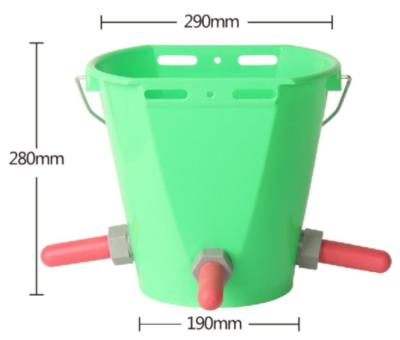 China Calf Feeding Bucket with Teat System - 8L Capacity, 4mm PP Material, 3-5 Teat Options for Livestock for sale