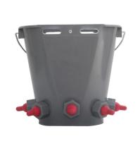 China Calf Feeding Bucket with Teat System - 8L Capacity, 4MM PP Material, 1-5 Teat Options for Livestock for sale