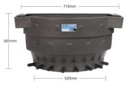 China Calf Feeding Bucket with Teat - 38L Capacity, 6-8 Nipple Design, PE Construction for Livestock Management for sale