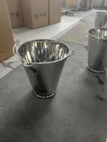 China 20L 316L Stainless Steel Milk Pail with Pulling Handle Satin Finish for sale