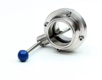 China Sanitary Stainless Steel Butterfly Valve 1/4