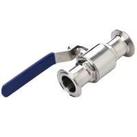 China 1/2 Inch Stainless Steel Sanitary Tri Clamp Ball Valve Manual 3-Way Q11F-16P 1/4