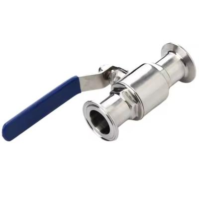China 1/2 Inch Stainless Steel Sanitary Tri Clamp Ball Valve Manual 3-Way Q11F-16P 1/4
