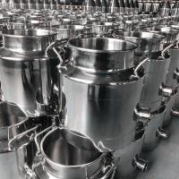 China Stainless Steel Milk Transport Bucket 20L SUS304 Mirror Polish Outside Brushed Inside for sale