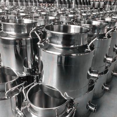 China Stainless Steel Milk Transport Bucket 20L SUS304 Mirror Polish Outside Brushed Inside for sale
