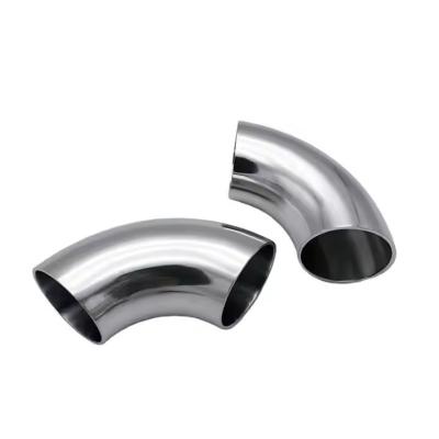 China 304 Stainless Steel 90 Degree Elbow Sanitary Welded Pipe Fitting 1/2-20 Inch DN15-DN1200 for sale
