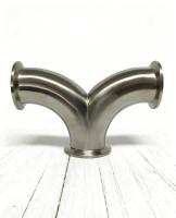 China 3A Certified Stainless Steel 304 Tri Clamp Y Pipe Fittings - Forged Equal Shape with Round Head Code for sale
