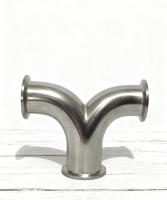 China 3A Certified Stainless Steel 304 Tri Clamp Y Pipe Fittings - Forged Equal Shape with Round Head Code for sale