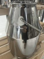 China Custom Stainless Steel 304 Milking Machine Bucket with Long Handles - Dairy Milk Storage Container for sale