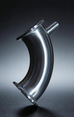 China Sanitary 90° Clamp Elbow with Sample Port 304/316L Stainless Steel 1.5 to 4 Inch TC for sale