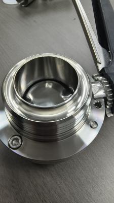China Sanitary Clamp Butterfly Valve 304 316L Stainless Steel Mirror Polished Ra 0.8μm TC Connections for sale