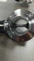 China Sanitary Clamp Butterfly Valve 304 316L Stainless Steel Mirror Polished Ra 0.8μm TC Connections for sale