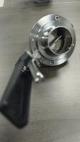 China Sanitary Clamp Butterfly Valve 304 316L Stainless Steel Mirror Polished Ra 0.8μm TC Connections for sale