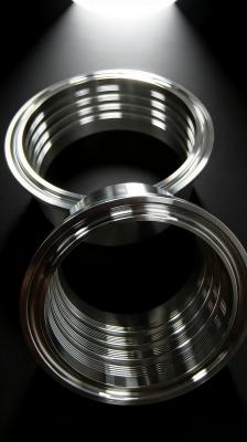 China Stainless Steel Hygienic Threaded Union Connector DIN 11851 304 316L Ra 0.8μm DN25 DN100 for sale