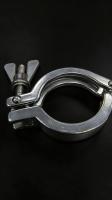 China 304/316L Stainless Steel Hygienic Clamp DN10-DN150 Ultra-Smooth Polished Inner Groove Tool-Free Quick Installation for sale