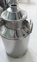 China Food Grade 304 316L Stainless Steel Transport Can 20L Mirror Polished Clamp Lid for sale