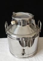 China Food-Safe 304/316L Stainless Steel Milk Transport Can 50L Mirror Polished Quick-Release Clamp for sale