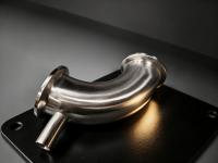 China 90 Degree Quick Install Elbow with Sampling Nozzle 304 Stainless Steel Food Grade Dead Corner Free for sale