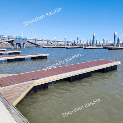 China Corrosion Resistant Durable Low Maintenance Marine Floating Dock With PE Floats for sale
