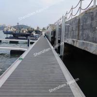China WPC Decked Aluminum Floating Docks For Marina Boat Yacht Floating Pontoon Mooring Cleats Included for sale