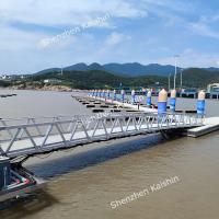 China Durable Aluminum Gangways Floating Pontoon Walkway Ramp For Marine Floating Dock/Boat Access for sale