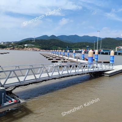 China Durable Aluminum Gangways Floating Pontoon Walkway Ramp For Marine Floating Dock/Boat Access for sale