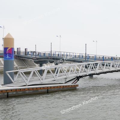 China Customizable Marine Aluminum Gangways Ramps Floating Dock Pontoon Bridge For Yacht Use for sale