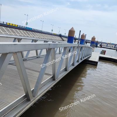 China Customized Marine Aluminum Gangways For Marina Dock Yacht Floating Pontoon Bridge for sale