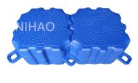 China Low Maintenance 500x500x400mm Modular Floating Dock with 350 Kg Load Capacity UV Stabilized Non-slip Surface for sale