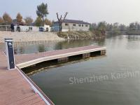 China Aluminum Floating Pontoon Marine Floating Finger Dock With WPC Decking Rubber Fender And Cleats for sale