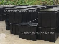 China Sailing LLDPE Inflatable Interlocking Floaters Black With 480-600Kgs Buoyancy For Marina Floating Pontoon for sale