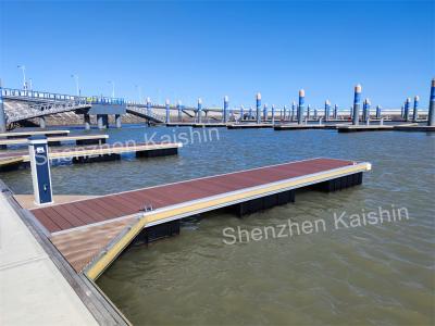 China Marine Durable Aluminum Floating Dock Waterproof WPC Decking Finger Dock for sale