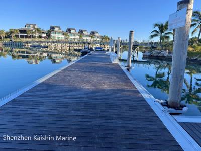 China 500-600mm Height Aluminum Floating Pontoon with Durable WPC Decking for Marine Applications for sale