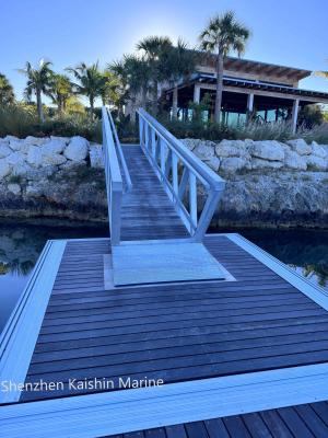China Marine Aluminum Gangway with Marine-grade Aluminum Alloy 6061 T6, 1.1m Height Handrails, and WPC Decking for Floating Dock Access for sale