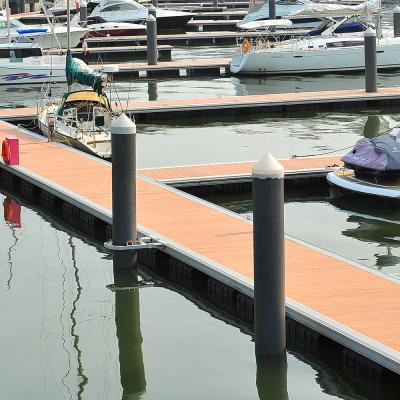 China Customizable Aluminum Alloy Floating Dock Floating Walkway Pontoon With Mooring Cleats/WPC Decking For Marina Operations for sale