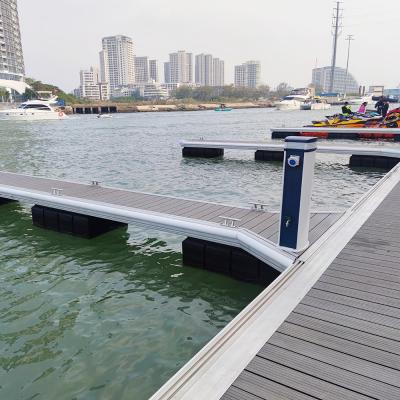 China Aluminum Alloy Floating Boat Dock With Optional Accessories Marina Floating Walkway Pontoon for sale